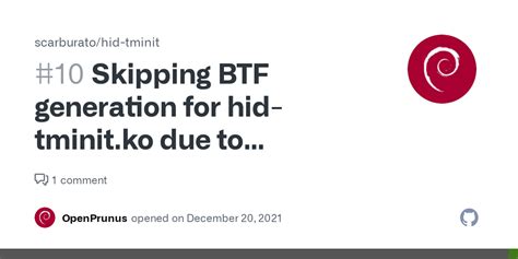 Skipping Btf Generation For Hid Tminitko Due To Unavailability Of