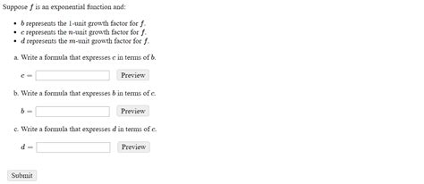 solved suppose f is an exponential function and b