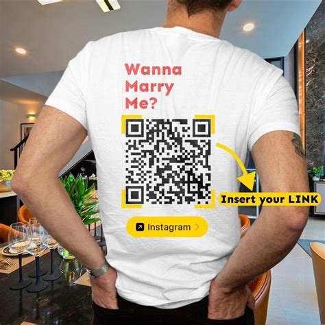 Wanna Marry Me Qr Code Shirt Instagram Shirt Personalized Qr Code Shirt