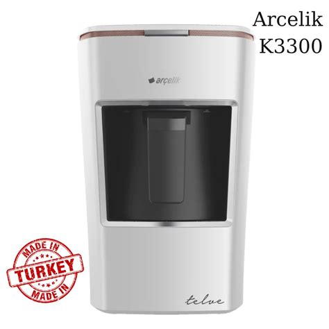 Arcelik K3300 Mini Telve Turkish Coffee Machine, White, Anti Spill ...