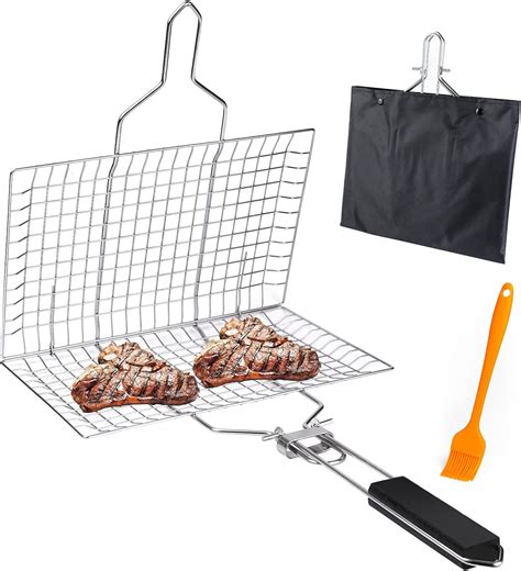 Stainless Steel Grill Basket Barbecue Grill Basket Portable