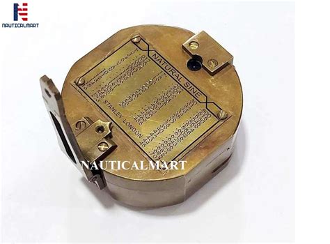 Nauticalmart Engraved Antiqued Brass Military Compass Wbox Best