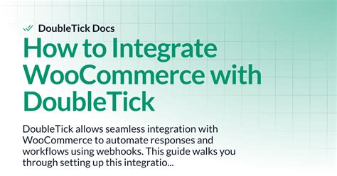 How To Integrate Woocommerce With Doubletick Doubletick Docs
