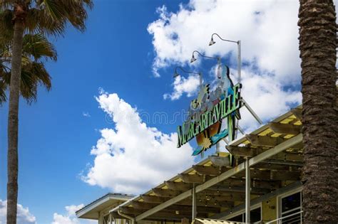 Margaritaville At Pier Park With Lush Green Palm Trees In Panama City