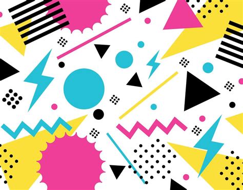 Vibrant Memphis Style Pattern Design 53126548 Vector Art At Vecteezy
