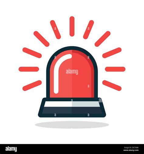 Red Emergency Flashers Siren Icon Siren Icon In Flat Style Emergency