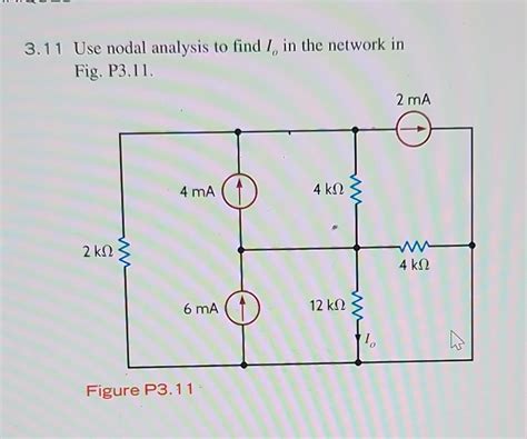 Solved 311 Use Nodal Analysis To Find Io In The Network In