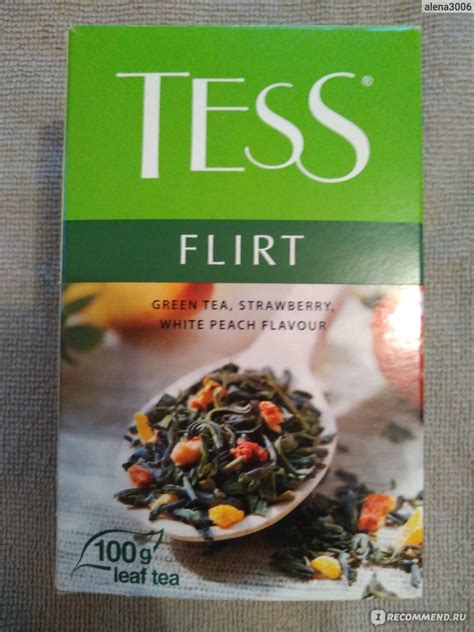 Зеленый чай с добавками Tess Flirt со вкусом клубники и ароматом белого ...
