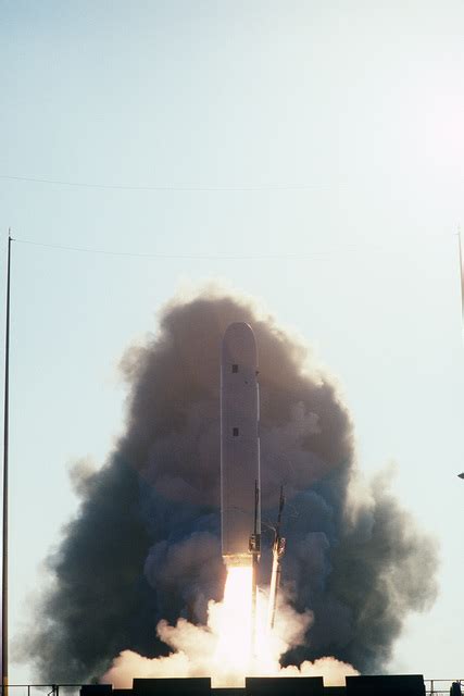 A Trident Ii D 5 Missile Clears A Flat Pad During The Navys Eighth