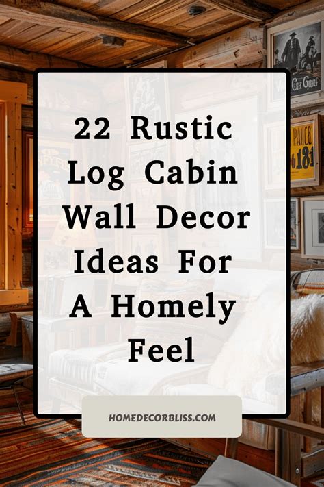 22 Rustic Log Cabin Wall Decor Ideas For A Homey Feel Cabin Wall