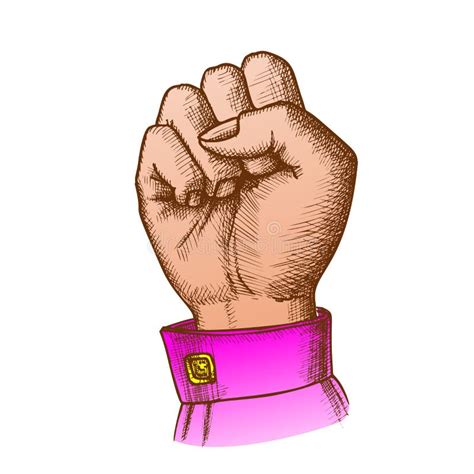 Woman Clenched Fist Stock Illustrations 572 Woman Clenched Fist Stock