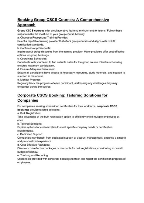 Ppt Cscs Group Booking Powerpoint Presentation Free Download Id