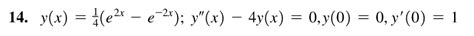 Solved Verify That The Given Function Y Is A Solution Of The Chegg
