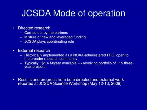 Ppt Overview Of The Joint Center For Satellite Data Assimilation