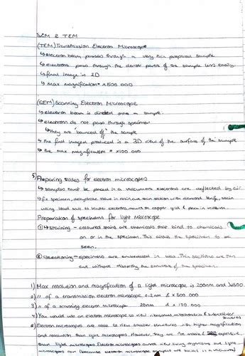 A Level Biology Microscopy Revision Teaching Resources