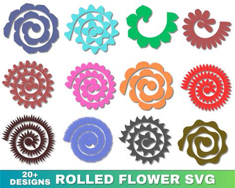 Svg De Flores 3d Paquete Svg De Flores Y Hojas De Papel Plantilla Svg