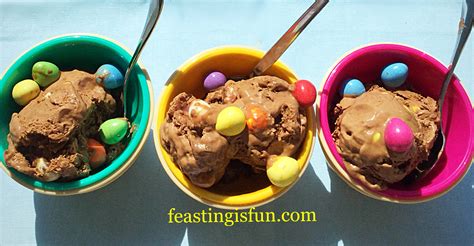 Smarties Chocolate Mini Egg Ice Cream Feasting Is Fun