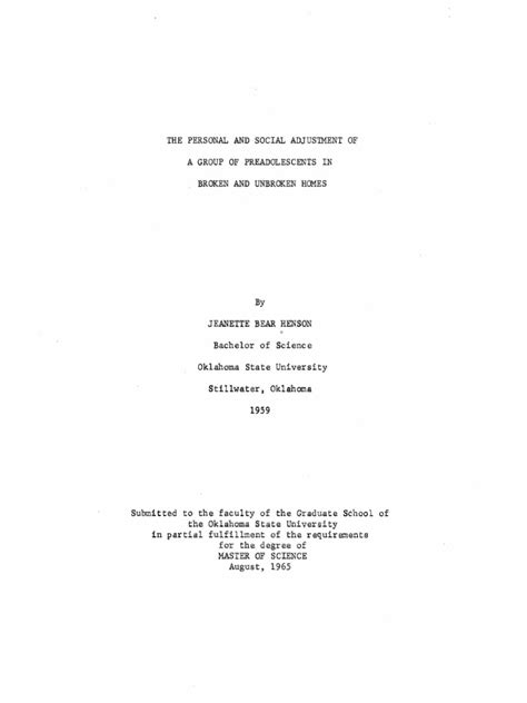 Thesis 1965 H526p Pdf F Test Divorce