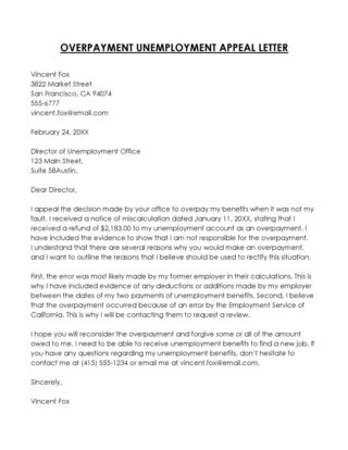 Unemployment Appeal Letter Samples How To Write