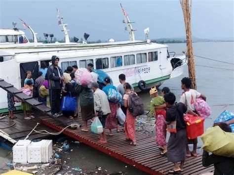 မိုခါ မုန်တိုင်းကြောင့် ယာယီရပ်နားထားရသည့် ရွှေပြည်တန် အမြန်ရေယာဉ်လိုင