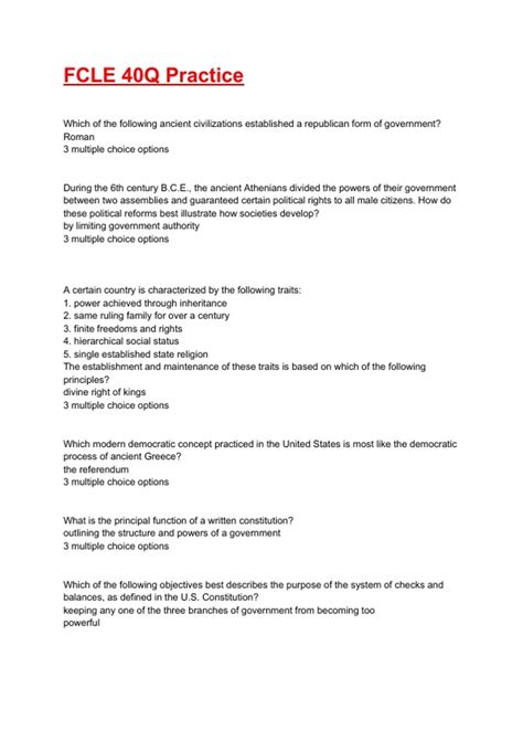 Fcle Practice Exam 20252026 Questions With Completed And Verified