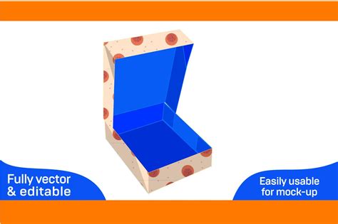 Folding 6 Corner Packaging Box Dieline Template And 3d Render File With