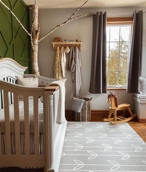 Dark Green Nature Themed Nursery Soul And Lane