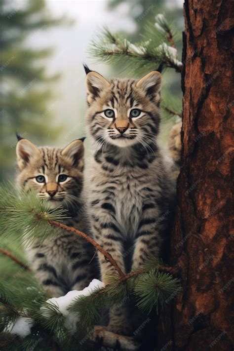 Free Ai Image View Of Wild Bobcat Predator
