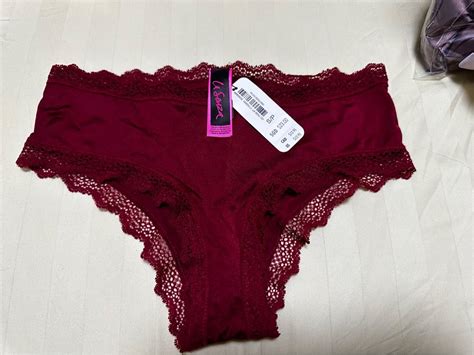 La Senza Panty Burgundy Silk Womens Fashion New Undergarments