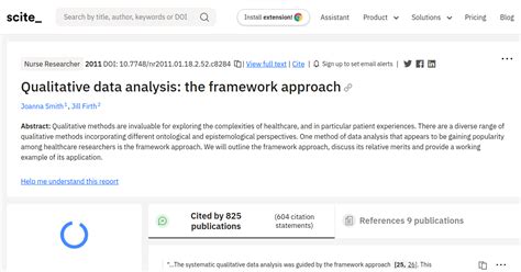 Qualitative Data Analysis The Framework Approach