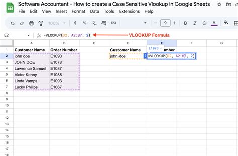 How To Create A Case Sensitive Vlookup In Google Sheets