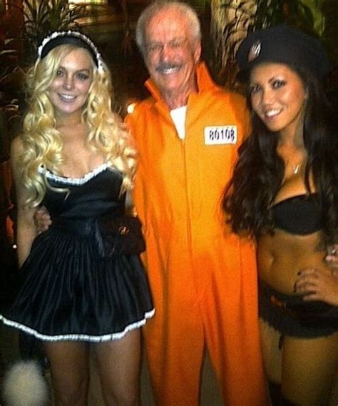 Lindsay Lohan Spends Halloween With Her Dad