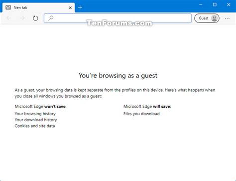 How To Browse In Guest Mode In Microsoft Edge Chromium Tutorials