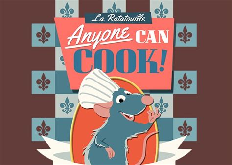 Disney Pixar Ratatouille Remy Anyone Can Cook Greeting Card By Rogani Lilly