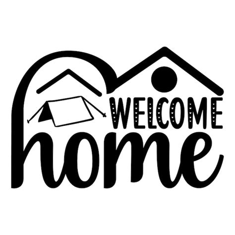 Bienvenue à La Maison Svg Vecteur Premium