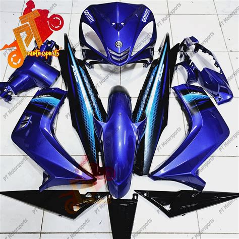 Yamaha Lc 135 V1 Cover Set Coverset Body Dpbmc Blue Black Biru Hitam