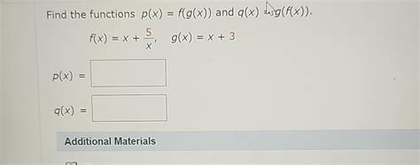 solved find the functions p x f g x ﻿and