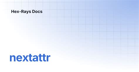 nextattr hex rays docs