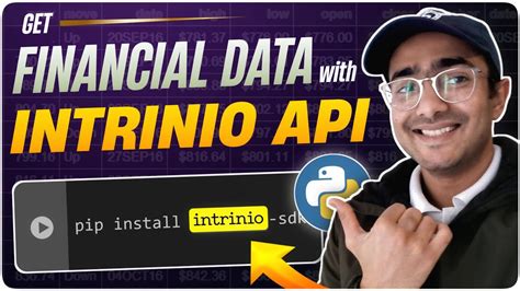 how to use intrinio python api to get reliable financial data 🔴 youtube