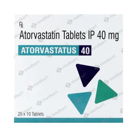 Atorvastatus 40mg Tab 1x10 Atorvastatin 40 Mg At Rs 174stripe