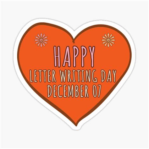 National Letter Writing Day Sticker For Sale By Leila Burtuqali