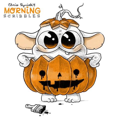 Chris Ryniak Chris Ryniak Morning Scribbles Halloween Cute Monsters