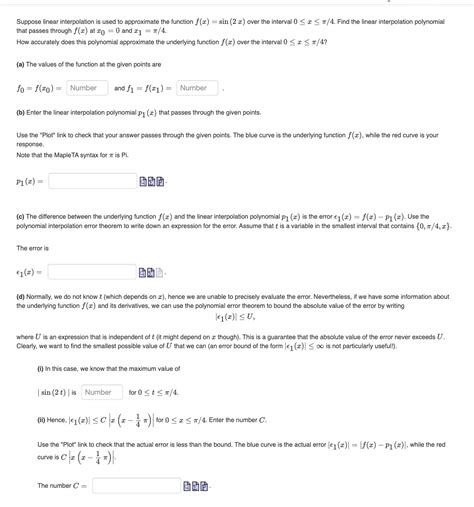 Solved Suppose Linear Interpolation Is Used To Approximate Chegg