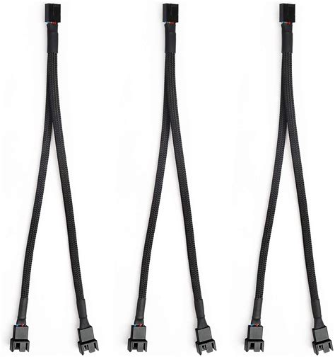 Amazon Com Aypzuke 3 Pack Computer PC PWM Fan Splitter Cable 1 To 2 4 Pin 3 Pin Industrial