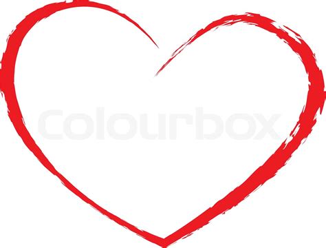 Hjerte Tegning Stock Vektor Colourbox
