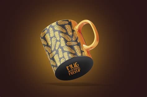 Mug Animated Mockup On Yellow Images Creative Store