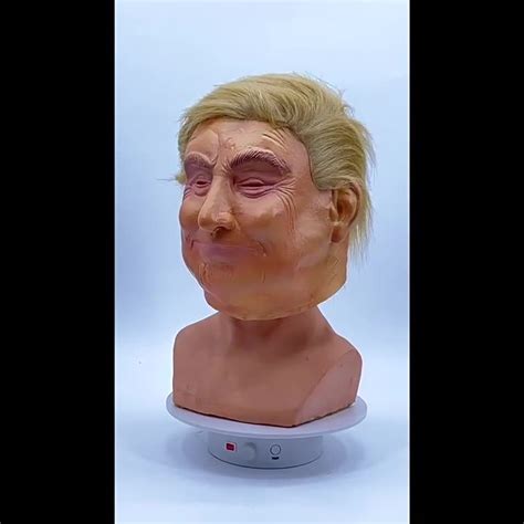 跨境美国总统特朗普面具万圣节乳胶头套圣诞派对表演cos装扮道具 阿里巴巴
