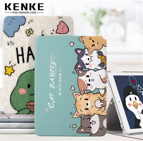 Kenke เคส Ipad การ์ตูนน่ารักซิลิโคนนุ่ม Case สำหรับ Ipad 2020 Air 4 Air