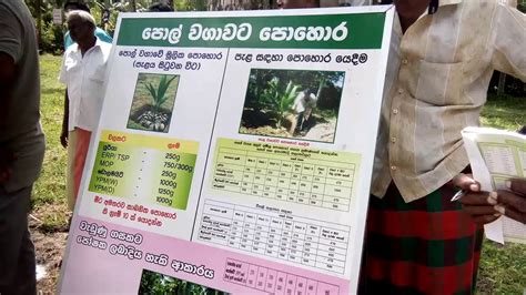 පොල් සංවර්ධන පුහුණු වැඩ මුළුව හුණුමුල්ල 20191104 රසායනික පෝර භාවිතය Youtube