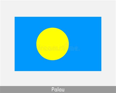 National Flag Of Palau Palauan Country Flag Republic Of Palau